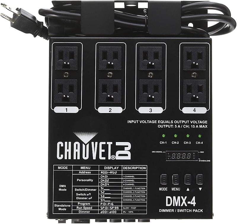 CHAUVET DJ DMX-4 LED Lighting Dimmer/Relay Pack | Lighting | Reverb