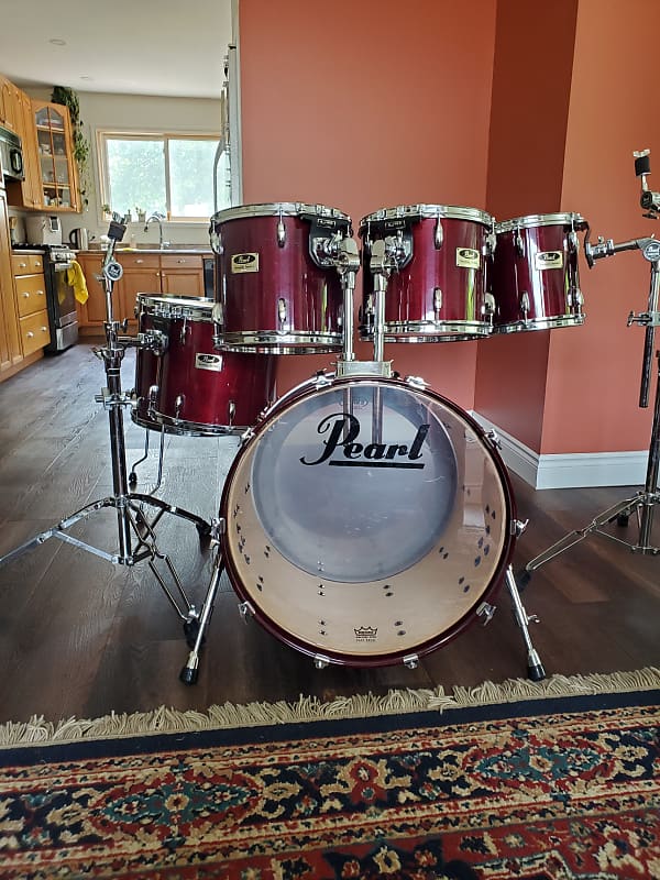 Pearl Session Series 6 Piece Drumkit 1990s | Reverb