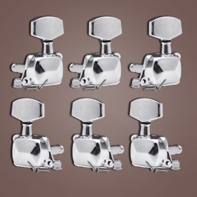 Black Guitar String Tuners Pegs Machine Heads 3x3 Keys | Reverb