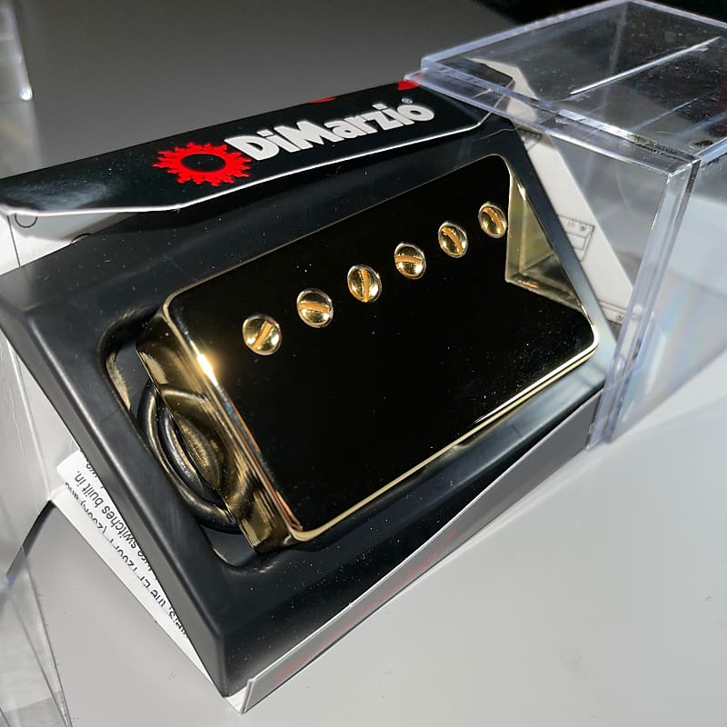 DiMarzio Blues bucker, standard spaced 2021 Gold cover | Reverb