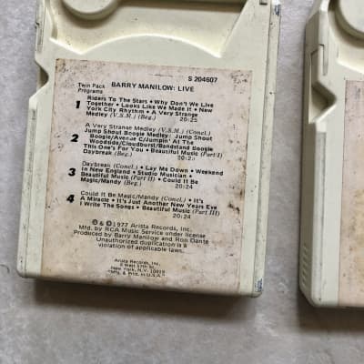 2 Original BARRY MANILOW LIVE 8-Track Cartridge - LIVE & THIS | Reverb