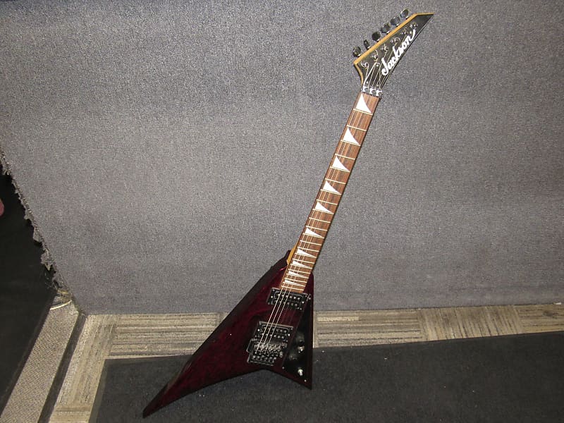 Jackson Randy Rhoads RR3 Crimson Red Swirl Flying V Guitar | Reverb