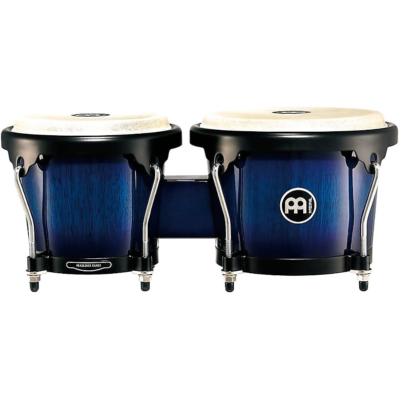 MEINL Headliner Wood Bongos With Ocean Blue Burst Finish | Reverb