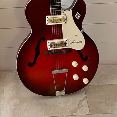 Vintage Harmony Rocket hollow body electric guitar made in | Reverb