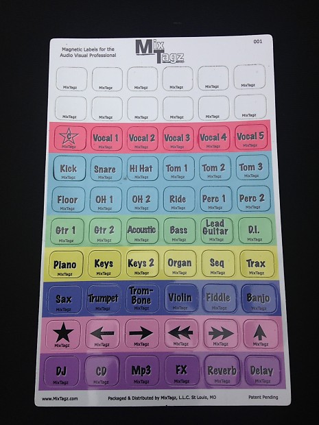 MixTagz Mixer Labels - Excellent | Reverb