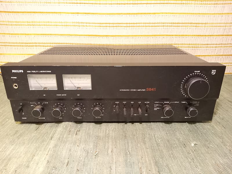 Philips 3841 Stereo Amp Rare Black Japan | Reverb