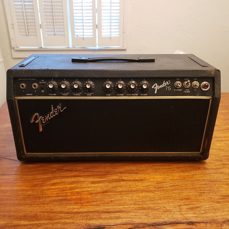 Fender 75 tube guitar head w/footswitch hand-wired | Reverb