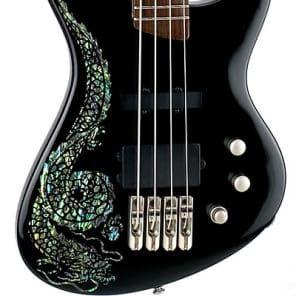 Luna Andromeda Dragon Bass Guitar with Bag | Reverb