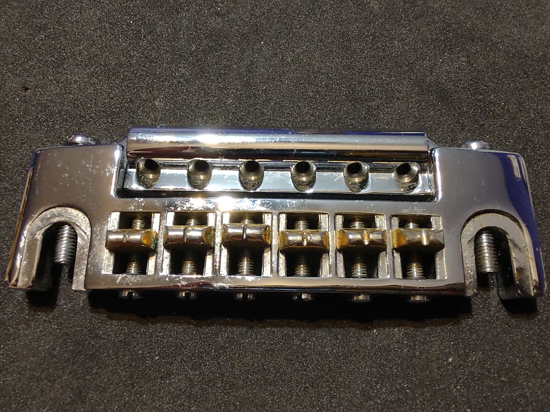 Schaller 455 wraptail bridge 1980s - Chrome | Reverb
