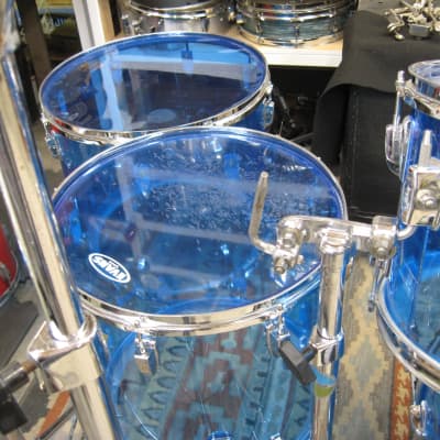 Ludwig 7 piece Vistalite kit 70's - Blue Vistalite | Reverb