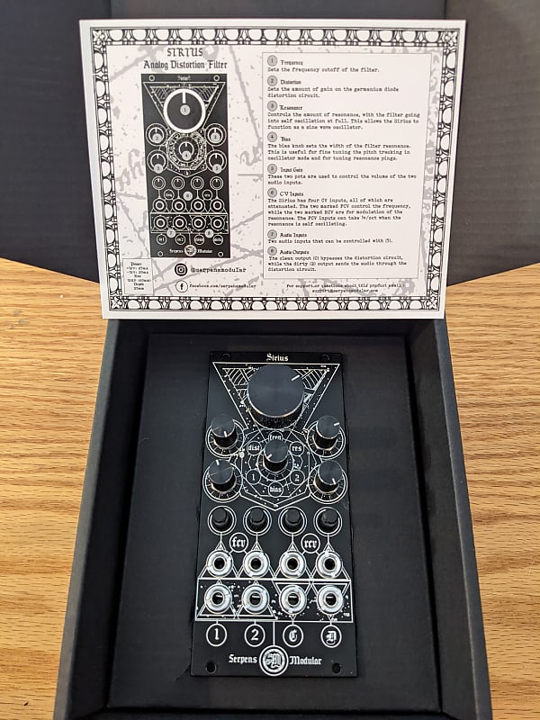 Serpens Modular Sirius VCF Black/Occult | Reverb