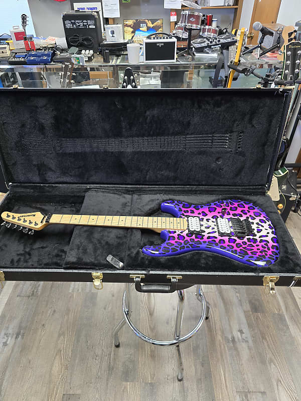 Kramer Pacer series satchel signature - Purple leopard with | Reverb