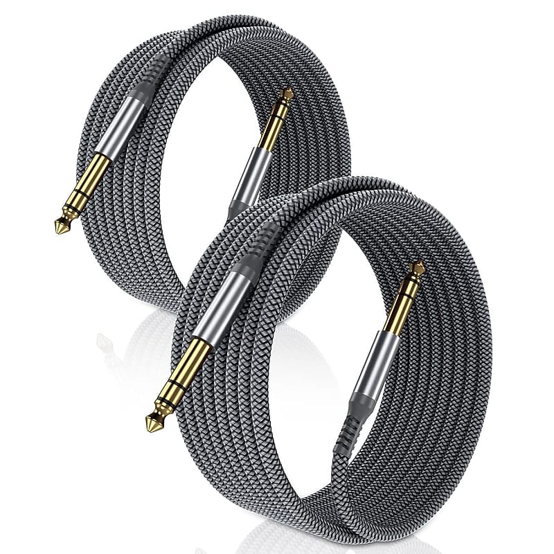 1/4 Inch Trs Instrument Cable 10Ft 2-Pack,Straight 6.35Mm | Reverb