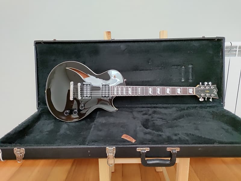 1998 ESP Eclipse Arch-Top Semi Hollow Black w/OHSC | Reverb