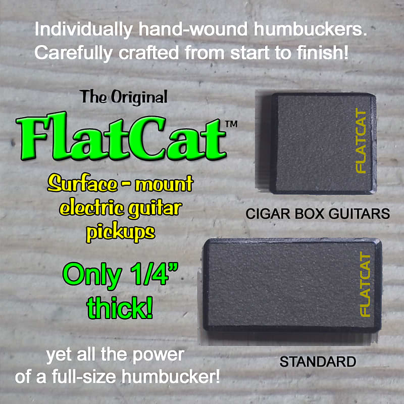 FlatCat Surface-Mount noiseless Mag Electric Guitar Pickup | Reverb