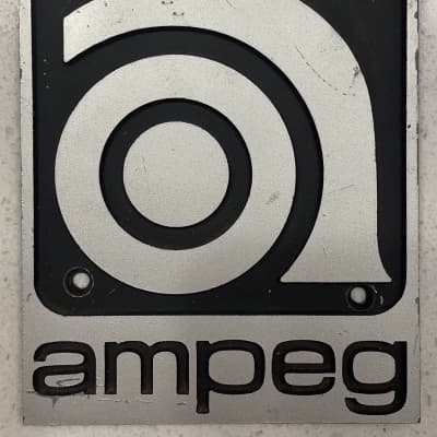 Vintage (early 1970s) Ampeg metal logo | Reverb