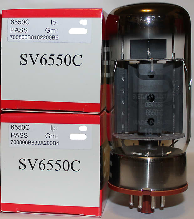 Factory Platinum Matched Pair Svetlana 6550 6550C tubes, | Reverb