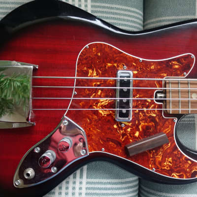 Regent Bass guitar 1964 (approx) Red Sunburst | Reverb