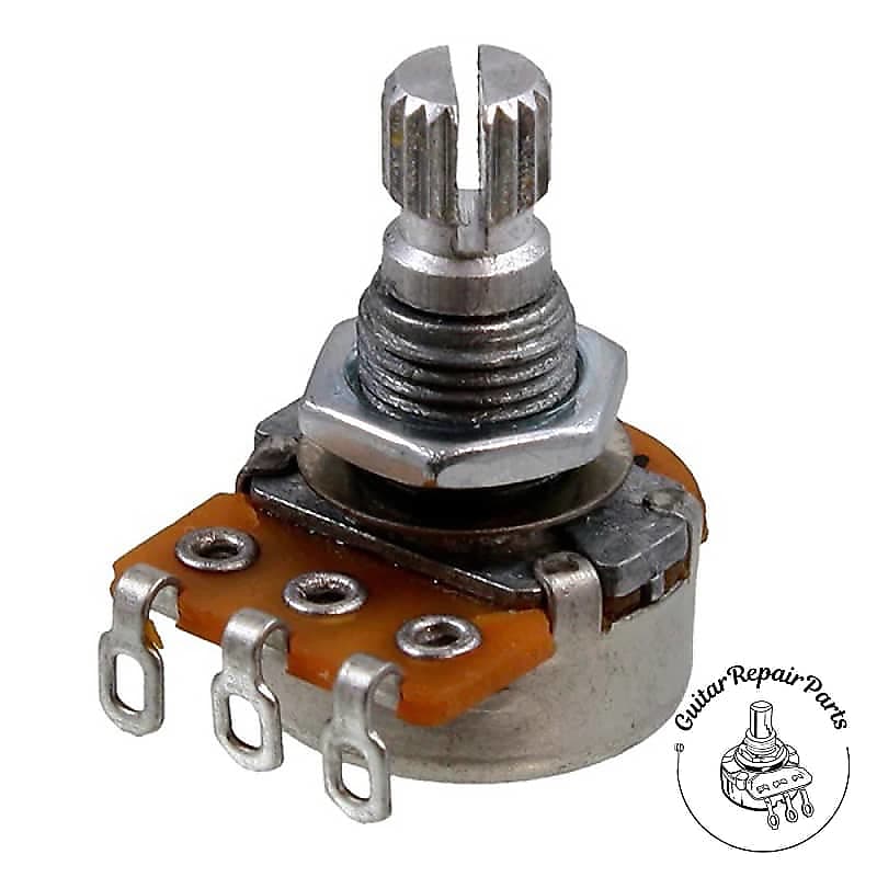 Alpha 50K Mini Pot, Center Detent, Audio Taper, Split-Shaft | Reverb