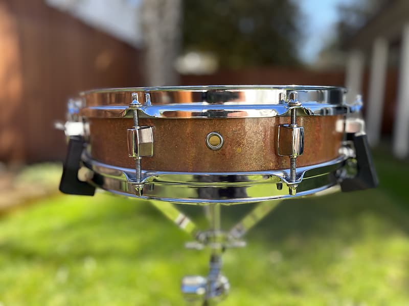 Vintage Pearl B 513p Brass Piccolo Snare Drum Reverb