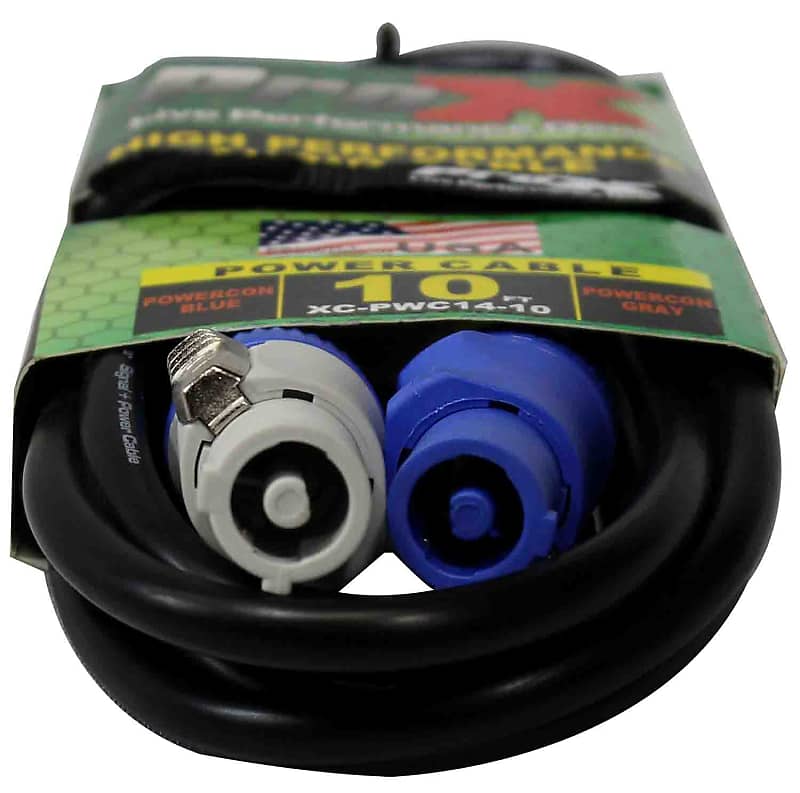 ProX XC-PWC14-10, 14 AWG High Performance PowerCon Link Grey | Reverb