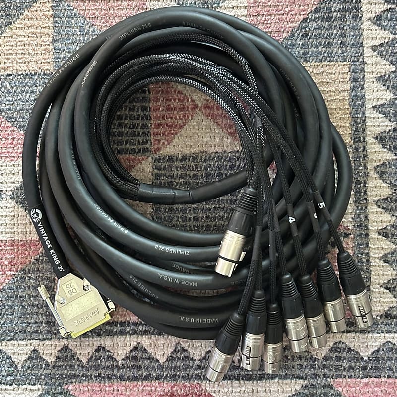 Vintage King PROJECT SERIES - 8 Ch Snake - DB25 - XLRF - 25' | Reverb