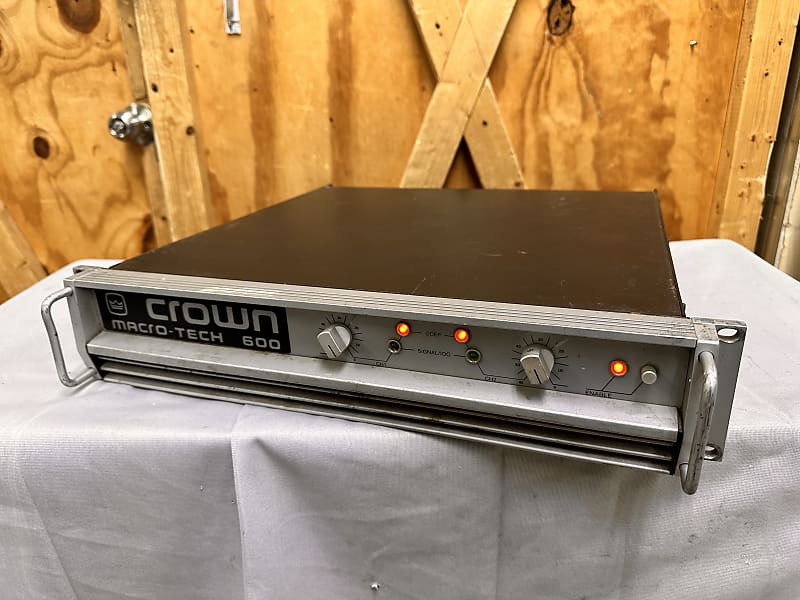 Crown Macro-Tech 600 Stereo Power Amplifier - Tested & | Reverb