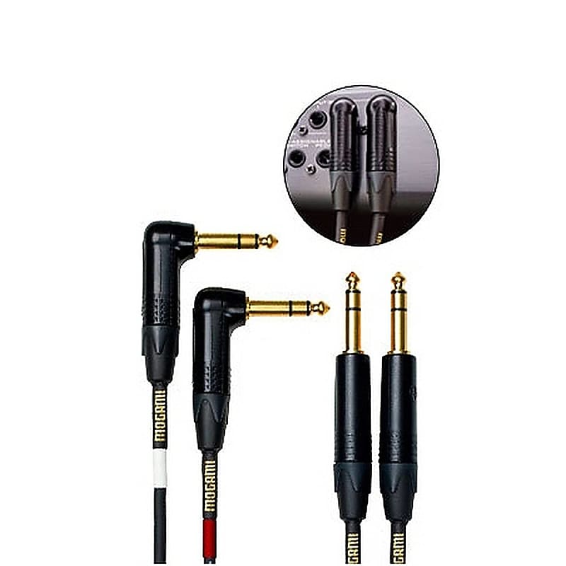 Mogami Gold Key SB-15R Balanced Stereo Keyboard Cables 15ft | Reverb