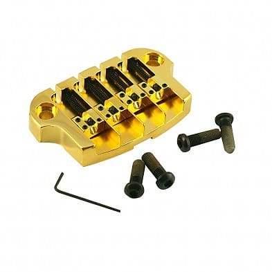 Hipshot Aluminum SuperTone 3 Point 4 String Bass Bridge Gold | Reverb