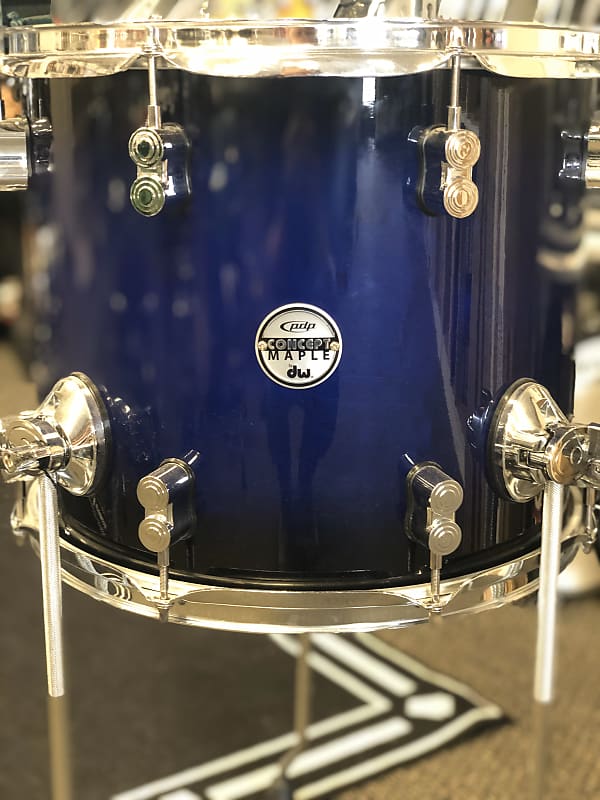 Pdp 14” Concept Maple Floor Tom Blue Burst Lacquer | Reverb