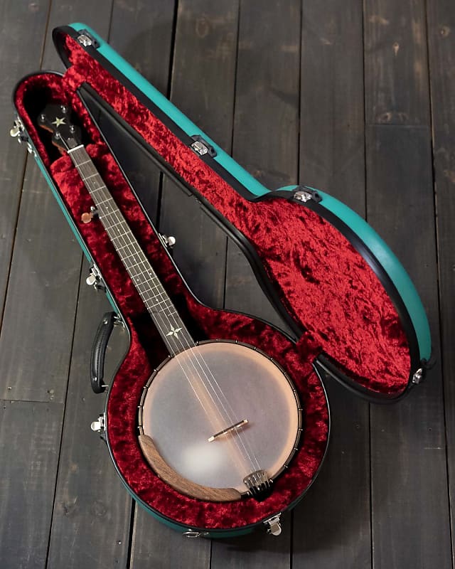 Calton Cases 11" Open-Back Banjo Case, Antique Green, Red | Reverb