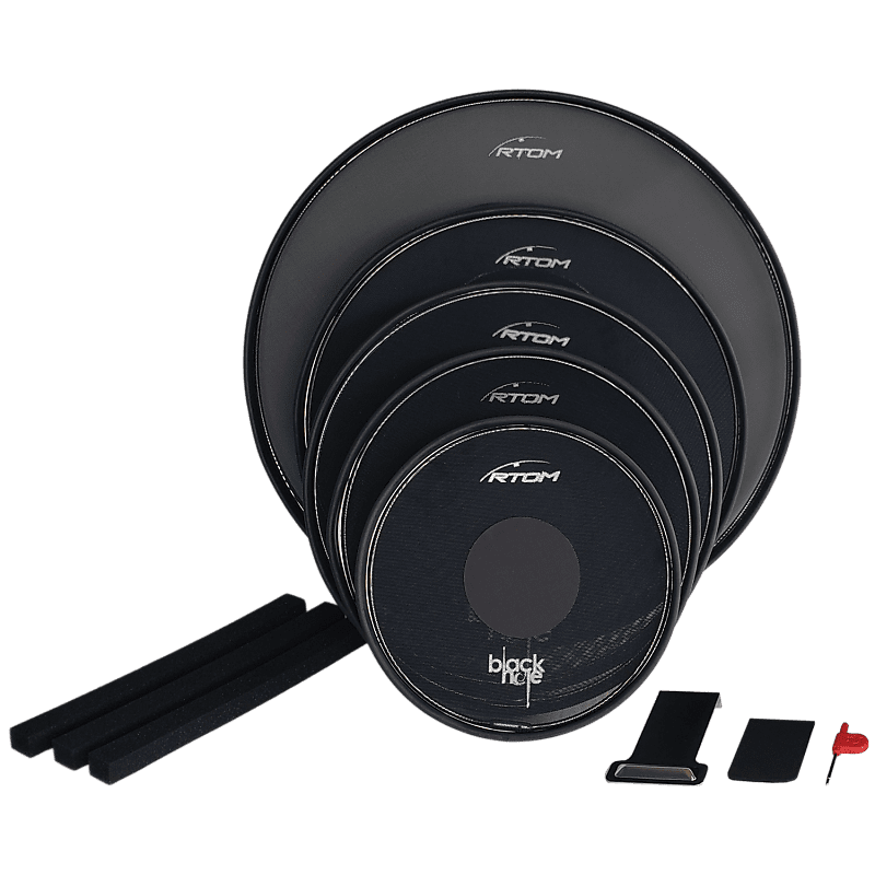 RTOM Black Hole Snap-on Mesh Practice Pad Combo Pack (v2) - | Reverb