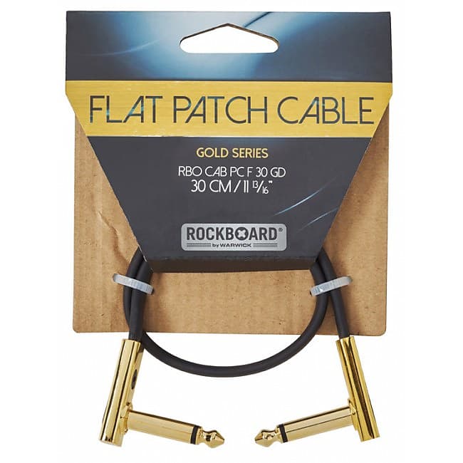 ROCKBOARD RBO CAB PC F 30 GD Gold Series Flat Patch Cable 30 | Reverb