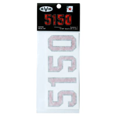 EVH Eddie Van Halen 5150 with Stars Guitar Decal Set , Red | Reverb