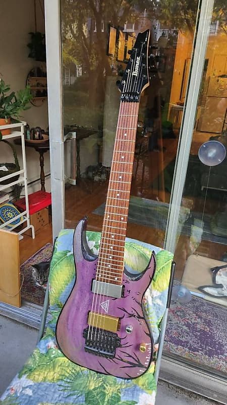 Ibanez RGA8 with EMG X-series Pickups, Custom Paint Job | Reverb