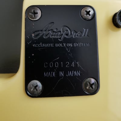 [RARE] Aria Pro II Interceptor Bass 1986 Arctic White w/ | Reverb