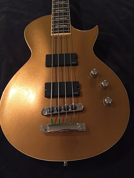 ESP LTD EC-304 Les Paul Bass 2002 Gold Top | Reverb