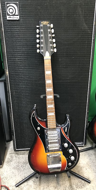 WEM Sapphire 12 String Electric Guitar 1960’s Sunburst | Reverb