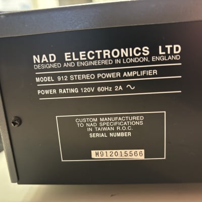 NAD 912 Power Amplifier 1995 - Grey | Reverb