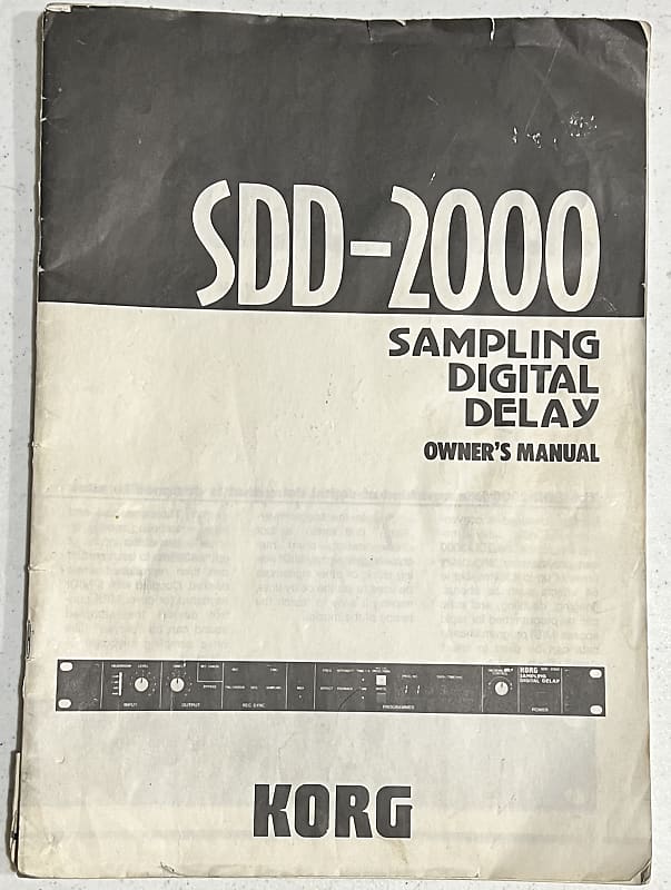 Korg SDD-2000 manual | Reverb