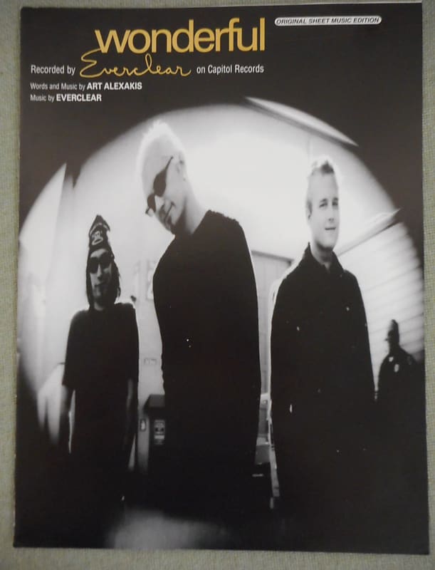 Everclear "Wonderful" Sheet Music 2000 | Reverb