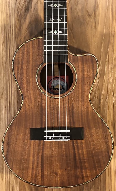 Amahi C13-T All Solid Koa Tenor Cutaway Ukulele | Reverb