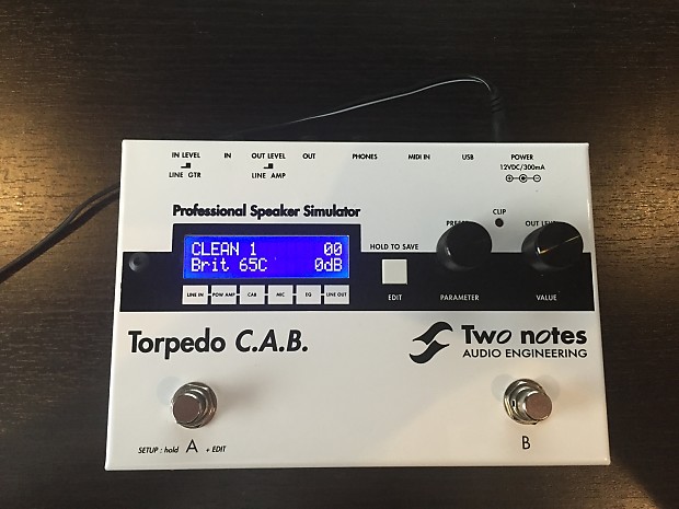 Two Notes Audio Engineering Torpedo C.A.B. Cab Simulator | Reverb