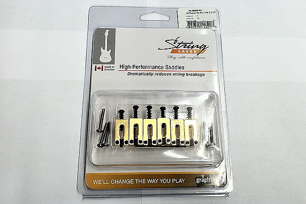 Graph Tech String Saver Gold Steel Saddles for Strat and Tele | Reverb