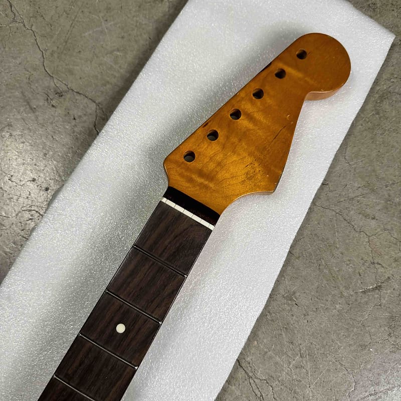 Relic Strat Neck fits fender Stratocaster body 60s/ Flame | Reverb