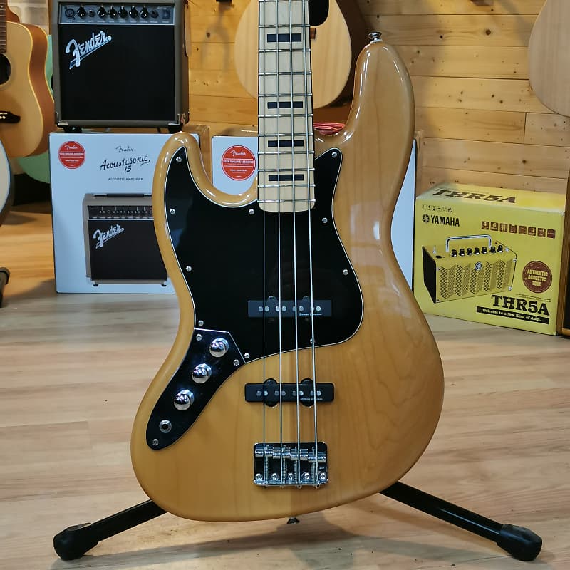 Squier Vintage Modified Jazz Bass '70s Left-Handed - Maple | Reverb