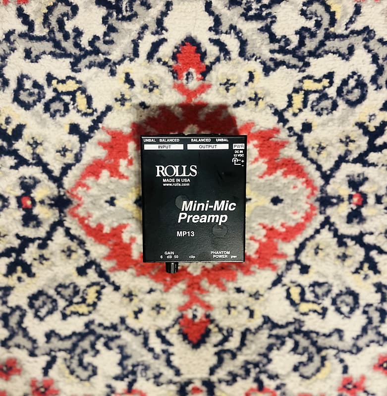 Rolls MP13 Mini-Mic Preamp - Black | Reverb