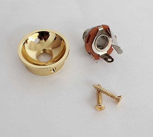 Tele Jack plate Cup For your Tele body custom,Gold,Metric | Reverb UK