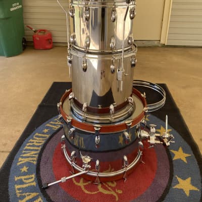 Yamaha Vintage 9000DA 4pc Chrome Over Wood Drum Set | Reverb