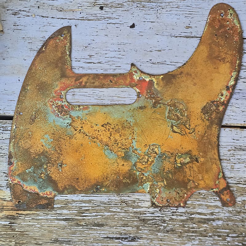 stratocaster pickguard - Steel rust ultra relic BioShock | Reverb